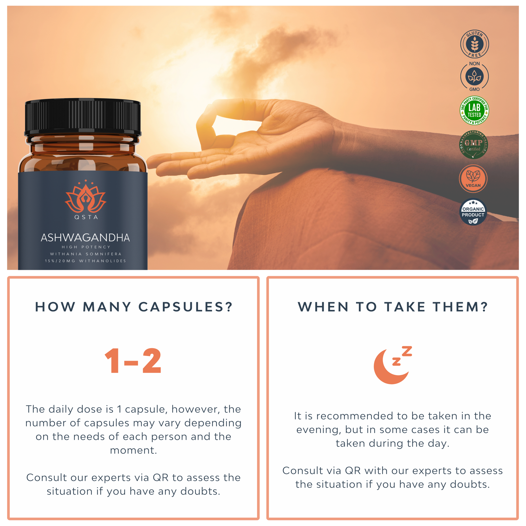 ASHWAGHANDA KSM-66® + Sensoril® – QSTA Labs